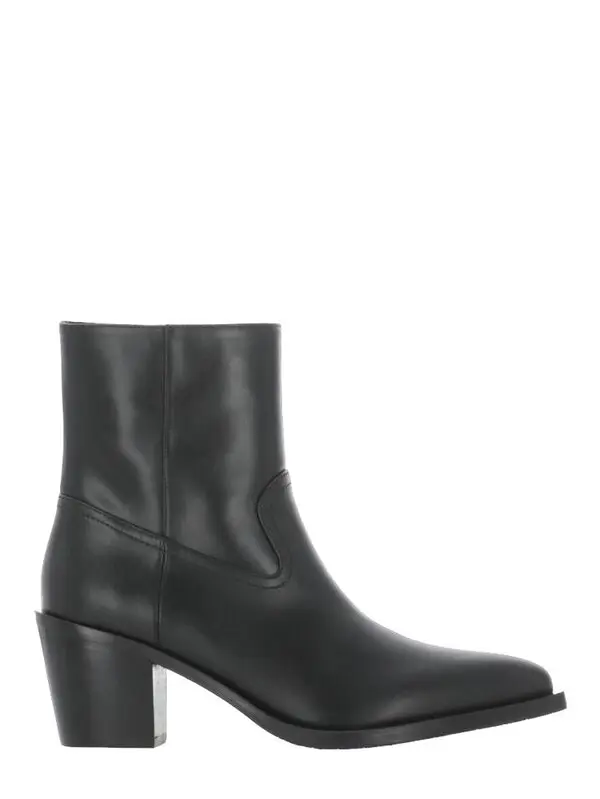 STUART WEITZMAN Leather Booties - Black