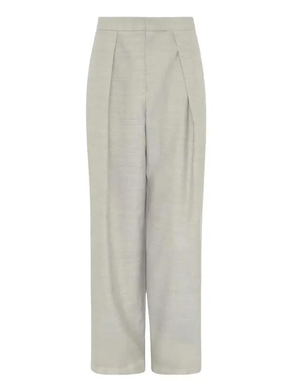 JW Anderson Wide Leg Pleated Pants - Grey