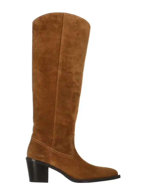 STUART WEITZMAN Suede Knee High Boots - Brown