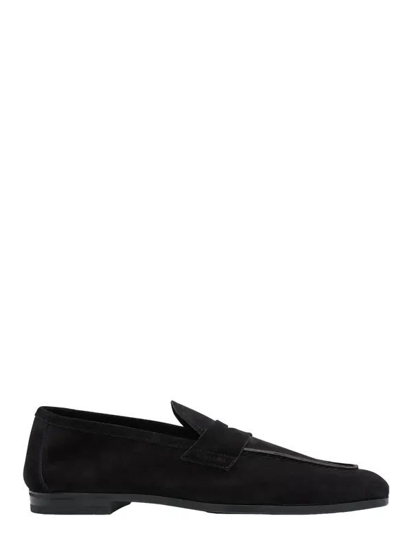 TOM FORD Sean Suede Penny Loafers - Black