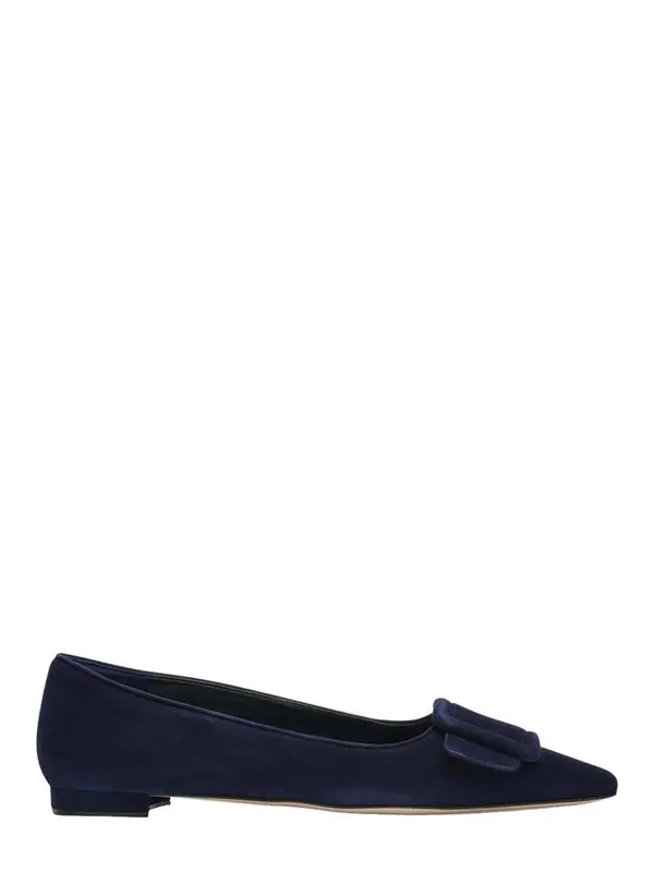 Manolo Blahnik Maysale Ballerina Flats - Navy