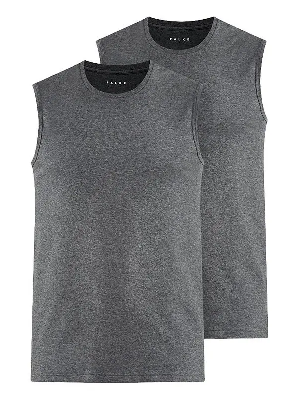 Falke Sleeveless Crewneck Tees, 2 Pk - Dark Gray