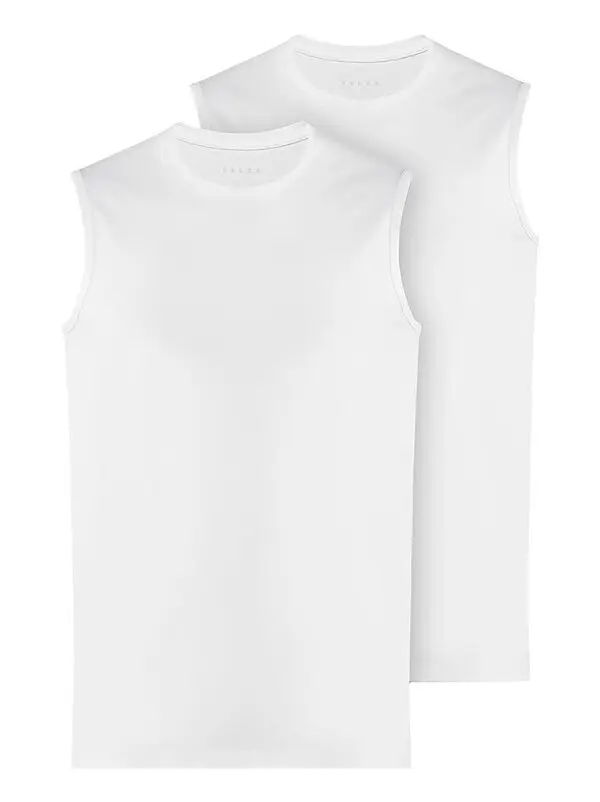 Falke Sleeveless Crewneck Tees, 2 Pk - White