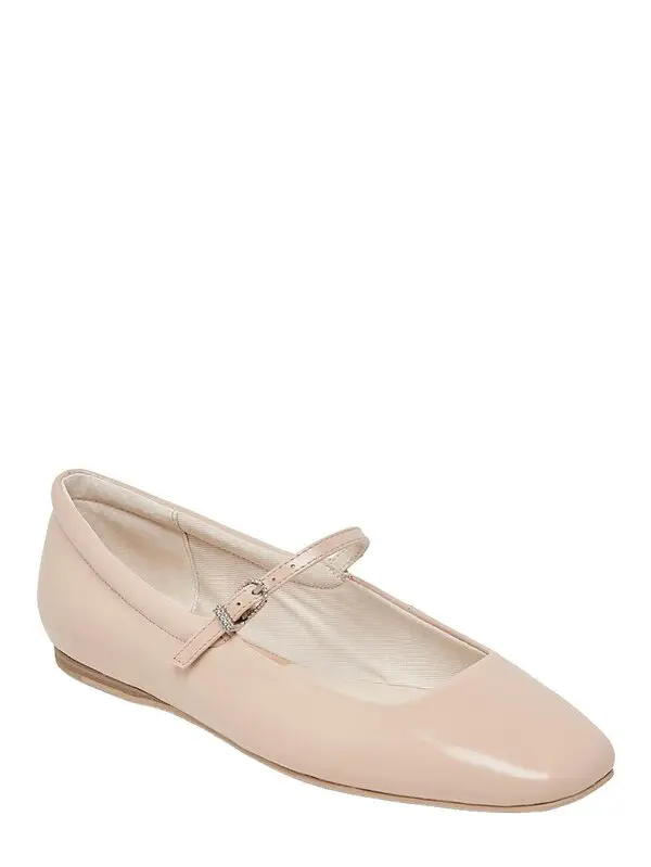 Dolce Vita Reyes Mary Jane Ballet Flats - Praline Crinkle Patent