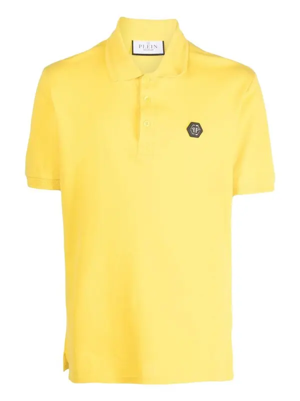 Philipp Plein Logo-print Short-sleeved Polo Shirt - Yellow