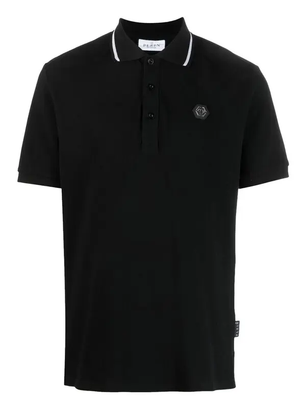Philipp Plein Skull-pattern Polo Shirt - Black