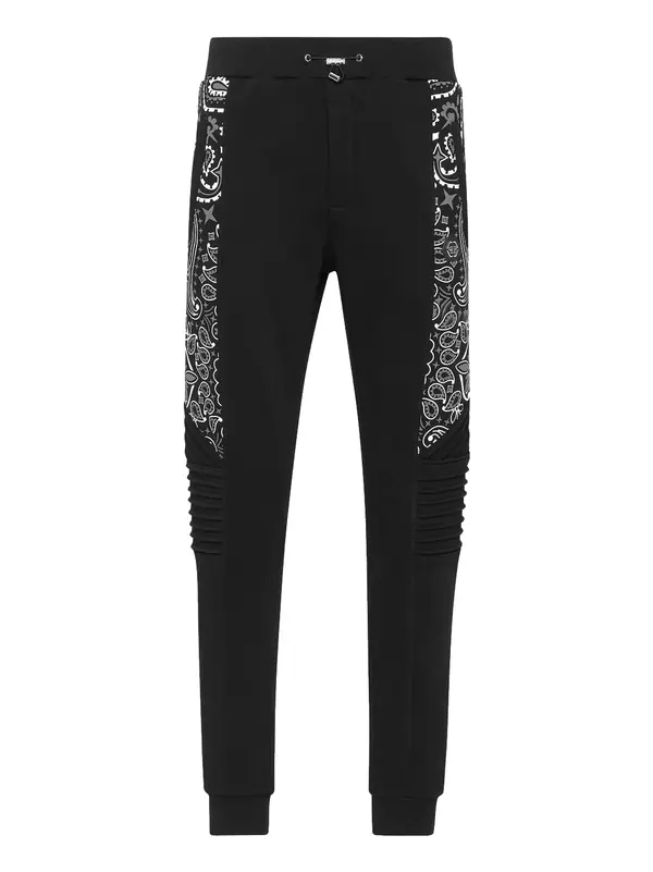 Philipp Plein Bandana-print Track Pants - Black
