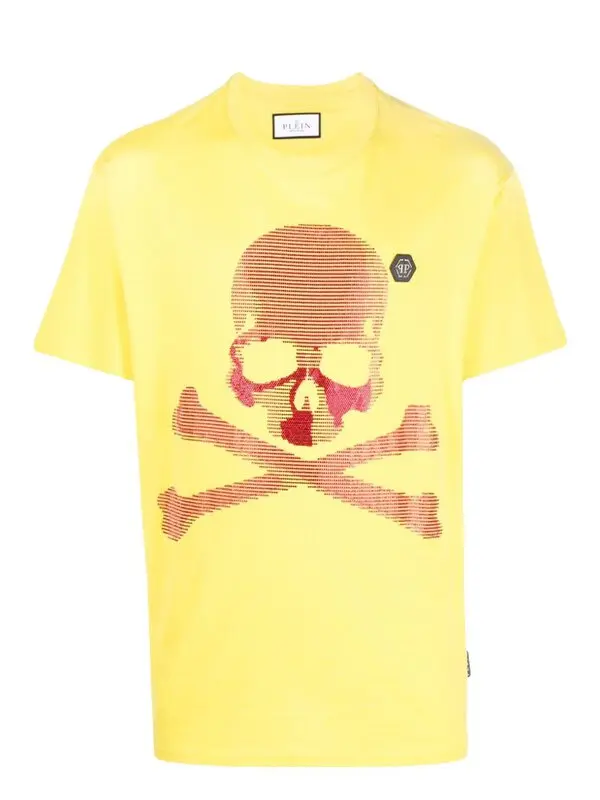 Philipp Plein Skull-print Short-sleeve T-shirt - Yellow