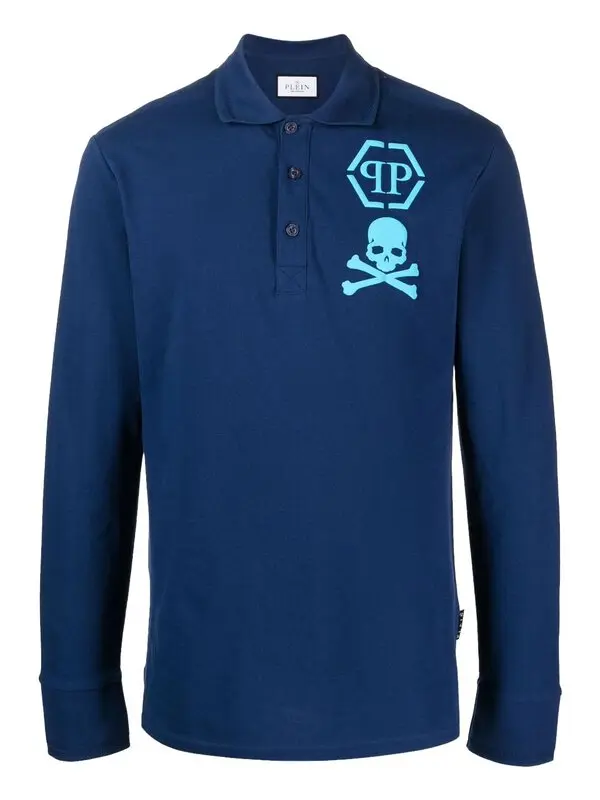 Philipp Plein Logo-print Polo Shirt - Blue
