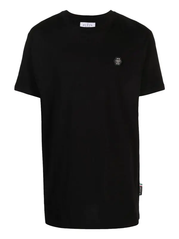 Philipp Plein Skull&bones-print Cotton T-shirt - Black