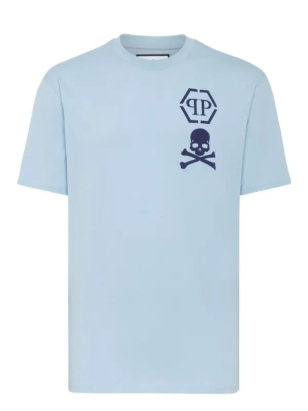 Philipp Plein Logo-print Cotton T-shirt - Blue