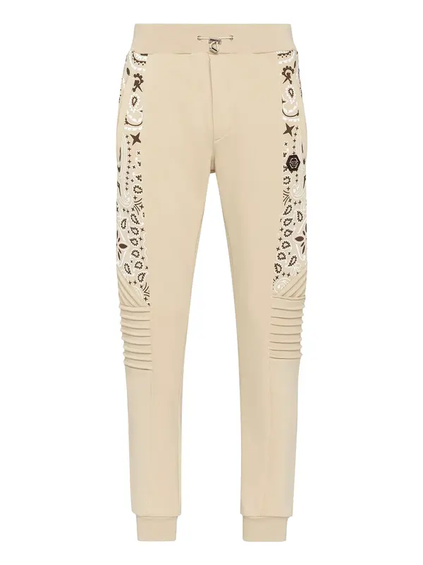 Philipp Plein Bandana-print Track Pants - Neutrals