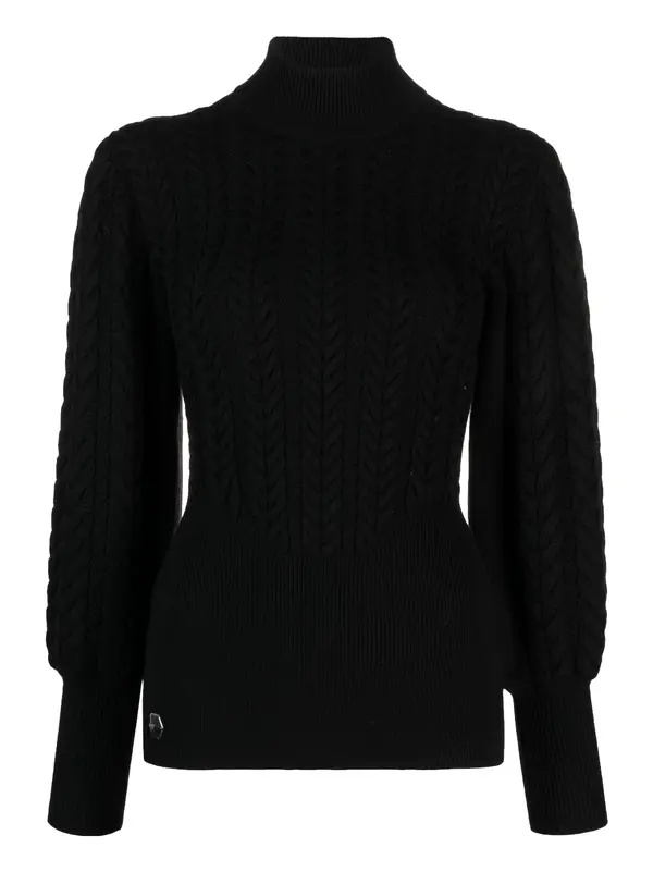 Philipp Plein Cable-knit Jumper - Black