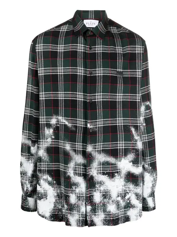 Philipp Plein Dandy Tartan-check Shirt - Green