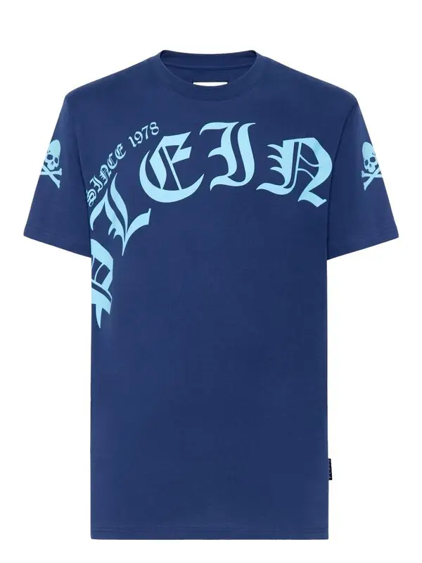 Philipp Plein Logo-print Cotton T-shirt - Blue