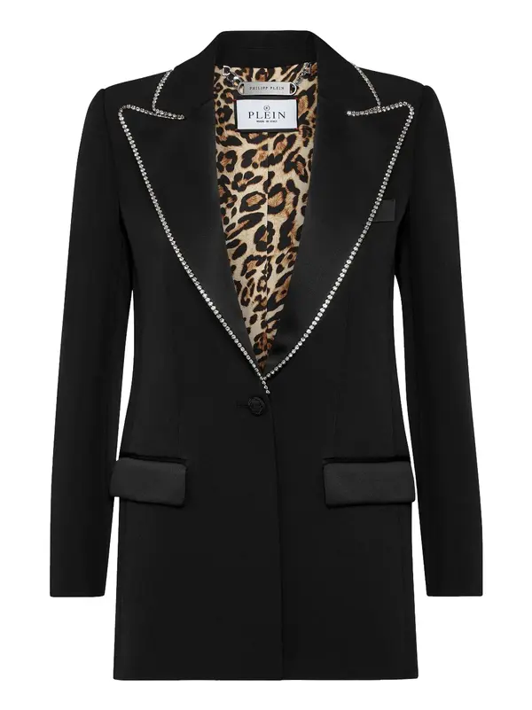 Philipp Plein Crystal-embellished Blazer - Black