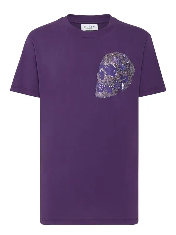 Philipp Plein Logo-print Cotton T-shirt - Purple