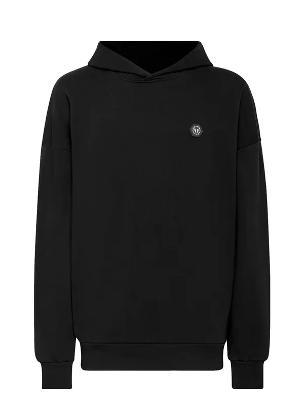 Philipp Plein Logo-print Cotton Hoodie - Black