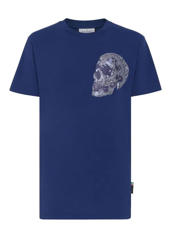 Philipp Plein Logo-print Cotton T-shirt - Blue