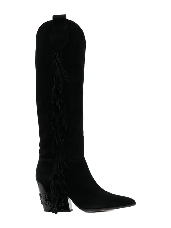 Philipp Plein Calf-leather Cowboy Boots - Black