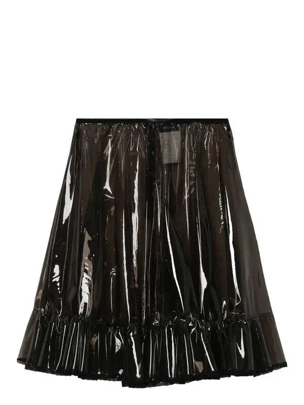 We11Done Flared Ruffle Detailing Skirt - Black