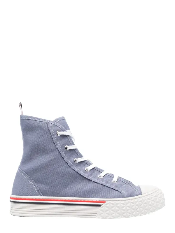 Thom Browne Rwb Stripe High-top Sneakers - Blue