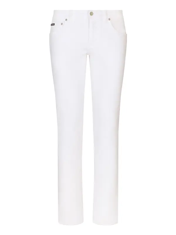 Dolce & Gabbana Stretch-cotton Skinny Jeans - White