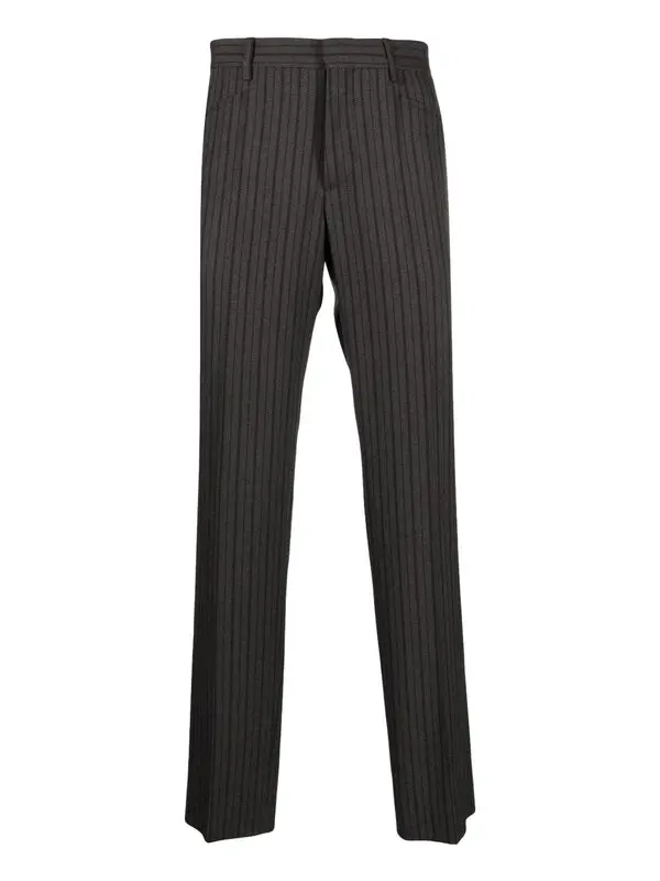 Moschino Tailored Trousers With Vertical Stripes - Grey