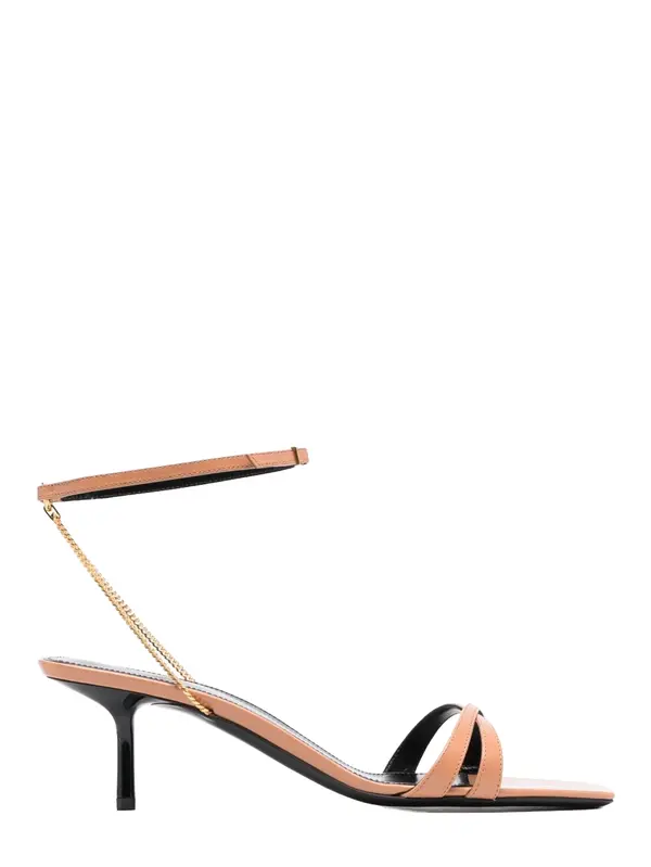 Saint Laurent Melody Ankle-strap Sandals - Brown