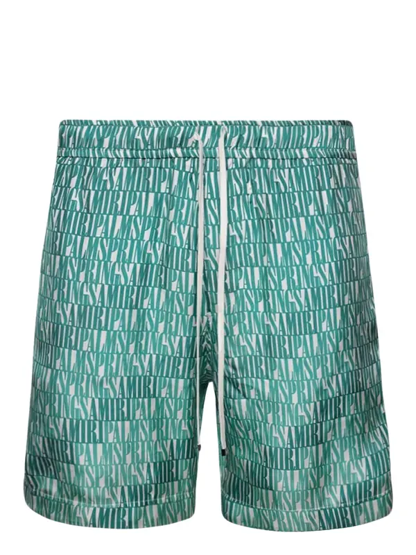 Amiri X Palm Logo-print Deck Shorts - Green