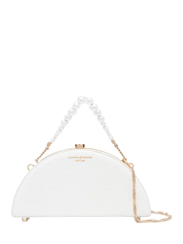 ASPINAL OF LONDON Luna Clutch Bag - White