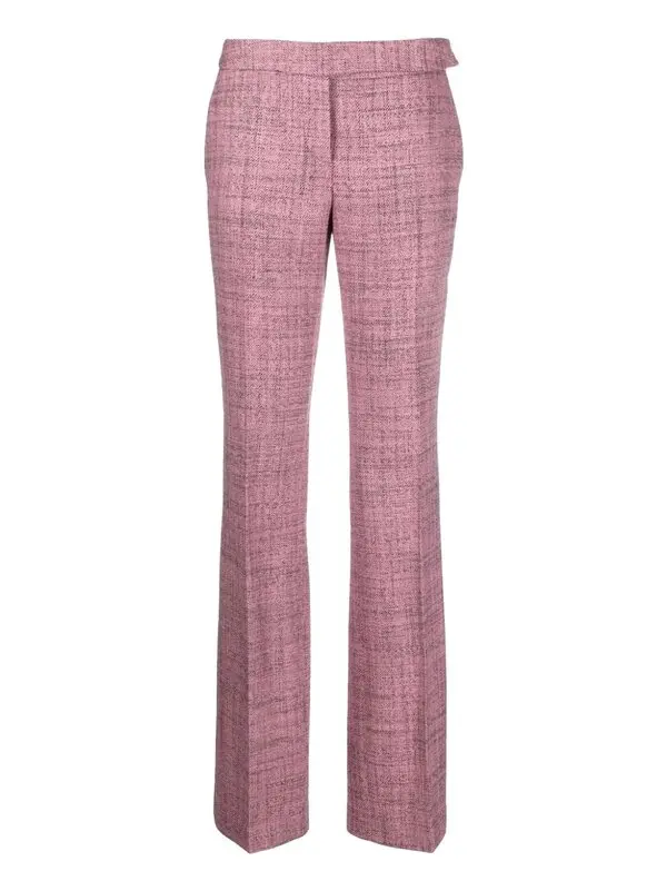 Stella McCartney Mélange-effect Wool Trousers - Pink