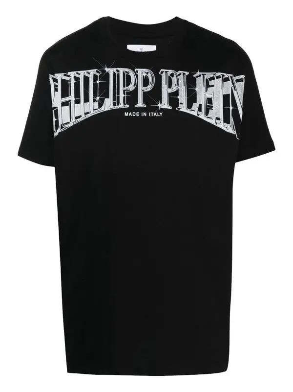 Philipp Plein Ss Kimono Cut Cotton T-shirt - Black