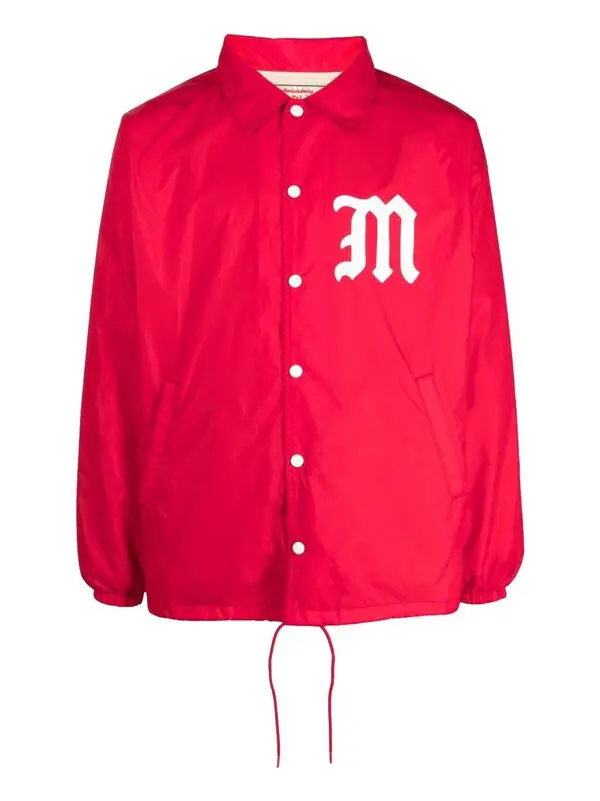 SAINT MXXXXXX Logo-print Shirt Jacket - Red