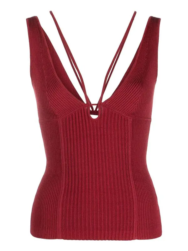 Patrizia Pepe V-neck Top - Red