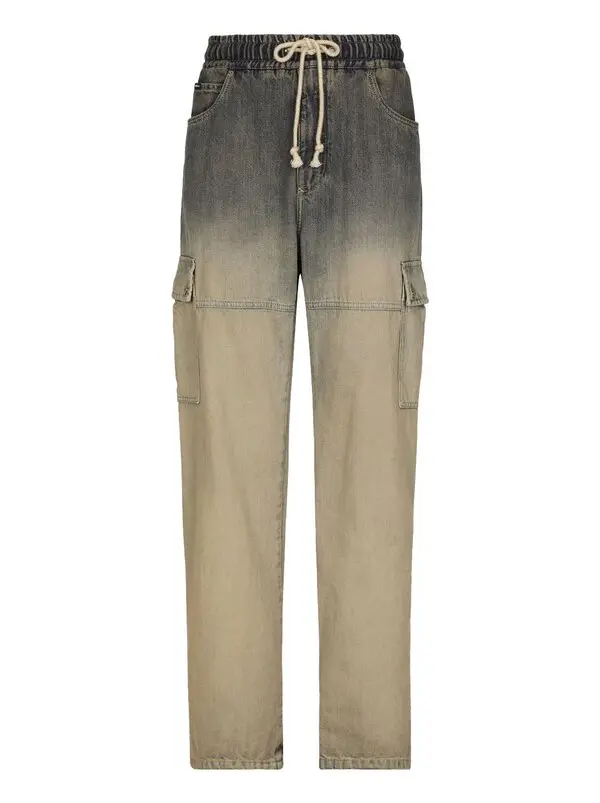 Dolce & Gabbana Drawstring Cargo Jeans - Neutrals