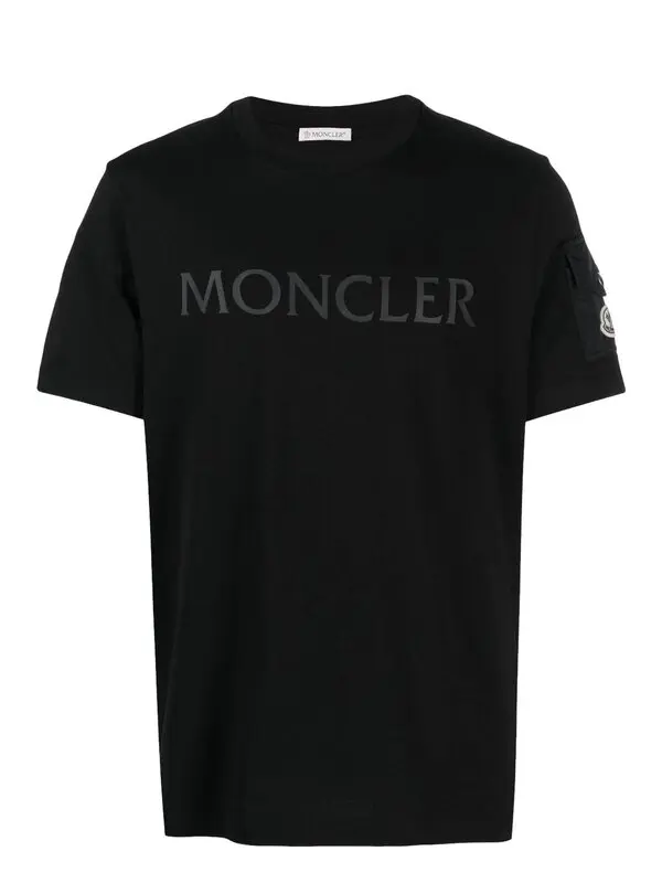 Moncler Logo-print Cotton T-shirt - Black