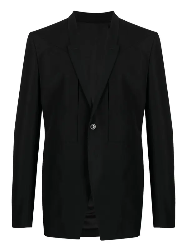 Rick Owens Seam-detail Single-breasted Blazer - Black