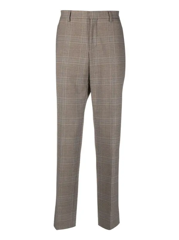 Moschino Tailored Plaid Check Trousers - Brown