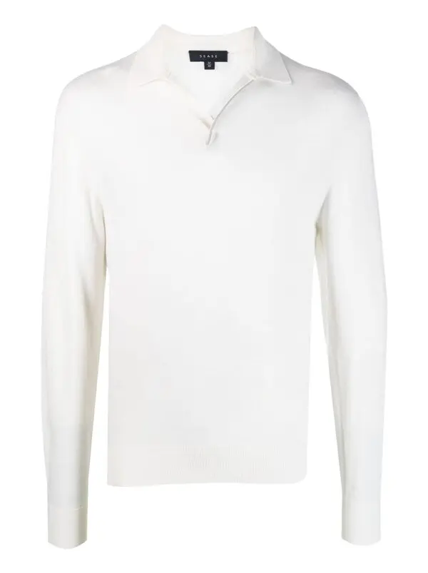 Sease Lasca Merino Polo Shirt - White
