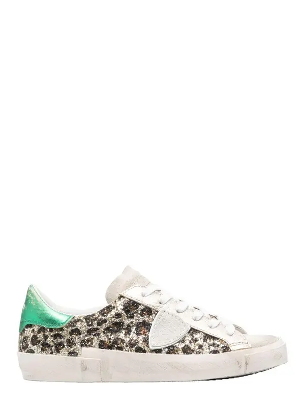Philippe Model Prsx Leather Low-top Sneakers - Neutrals
