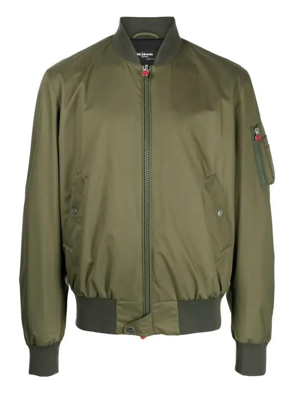 Kiton Sleeve Pocket Bomber Jacket - Green