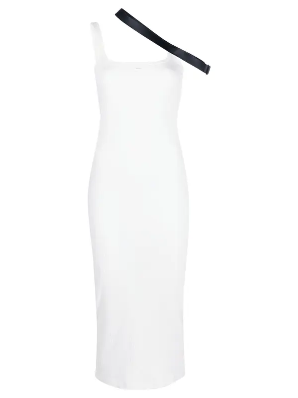 COURREGES Strap-detail Midi Dress - White