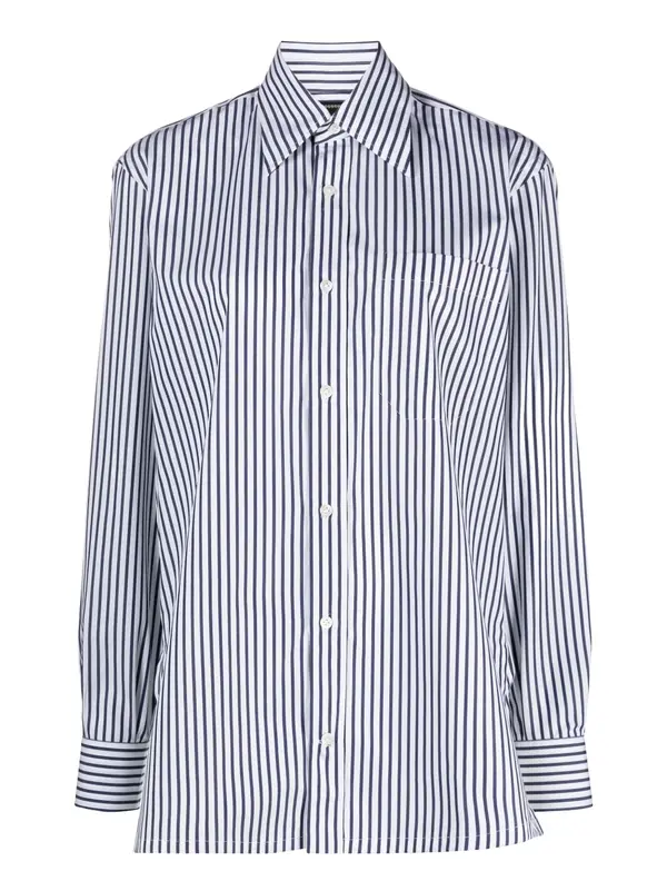 10 CORSO COMO Striped Cotton Shirt - White