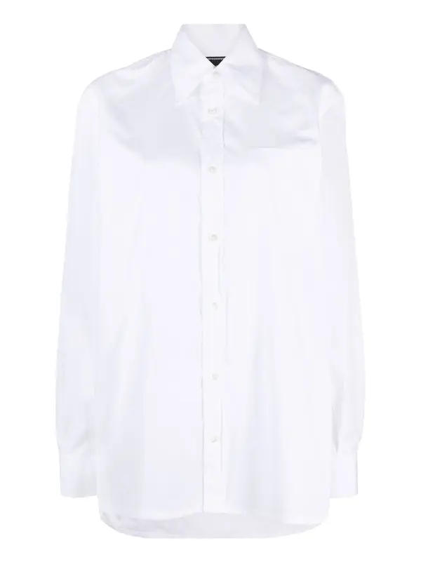10 CORSO COMO Long-sleeve Cotton Shirt - White