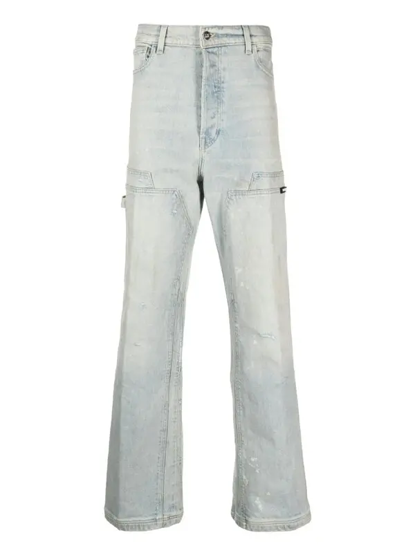 NAHMIAS Straight-leg Panelled Jeans - Blue