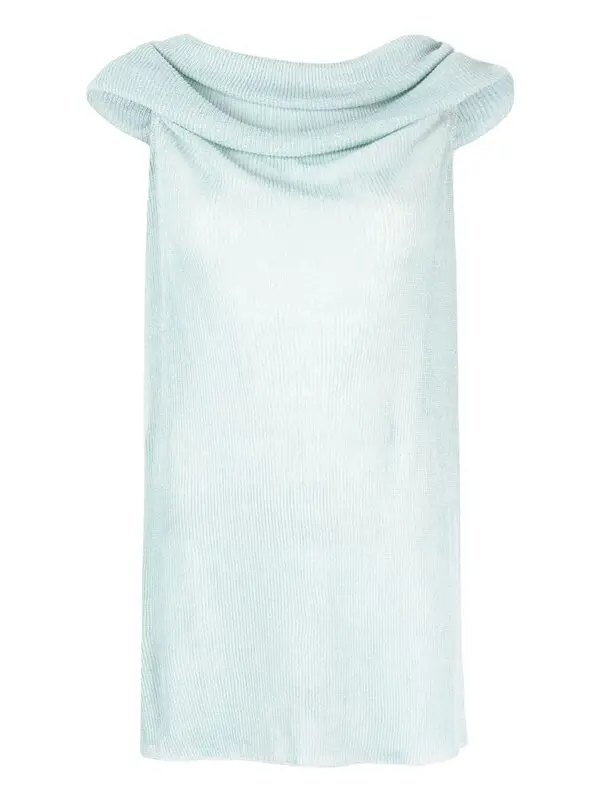 VITELLI Draped Sleeveless Top - Blue