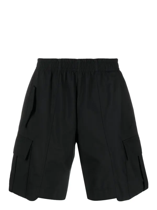 STYLAND X Notrainproof Elasticated-waistband Cargo Shorts - Black