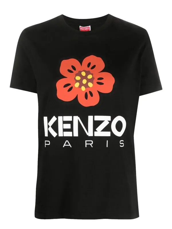 Kenzo Boke Flower Cotton T-shirt - Black