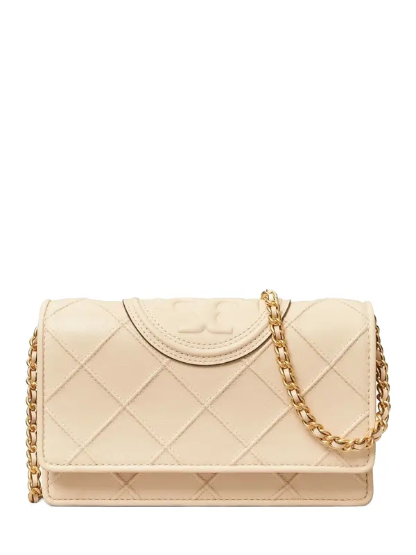 Tory Burch Fleming Soft Chain Wallet - Neutrals